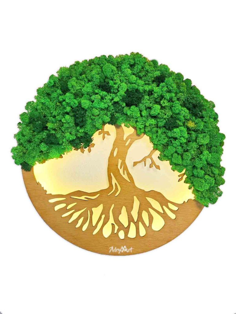 Comanda acum Copacul vietii cu licheni stabilizati, led si mesaj