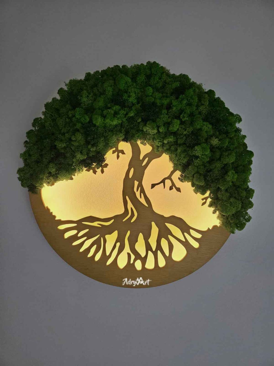 Comanda acum Copacul vietii cu licheni stabilizati, led si mesaj